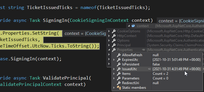 Authentication cookie lifetime and sliding expiration in ASP.NET Core